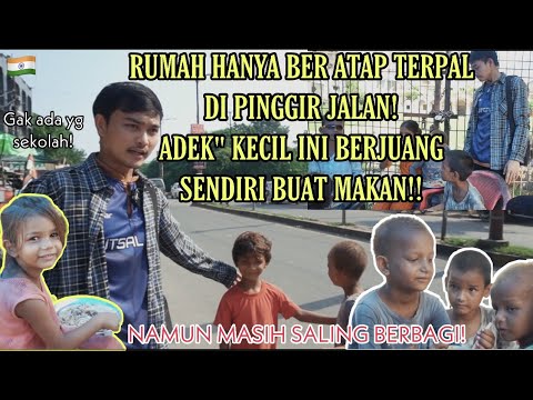 TAK PUNYA RUMAH, ADEK” KECIL INI HARUS BERJUANG CARI MAKAN! SEMOGA SEDIKIT MEMBANTU MEREKA