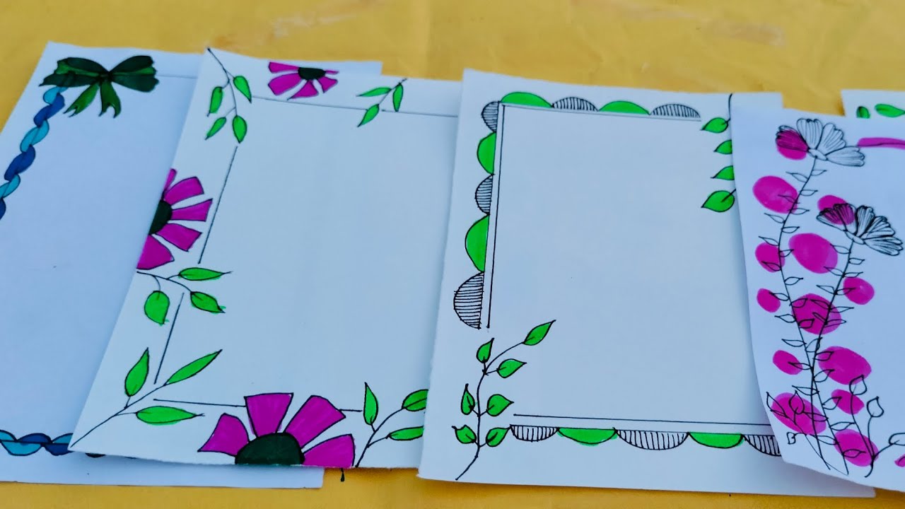5 Border Design For School Students | Paper Border Design Ideas ...