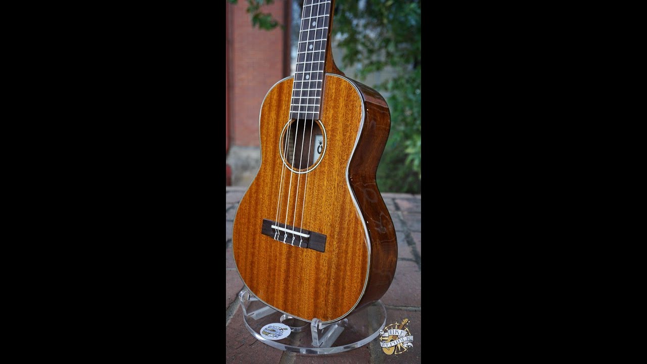 Ohana 5 string Five String Ukulele TK-35G-5 Solid Mahogany Piezo Pickup ...