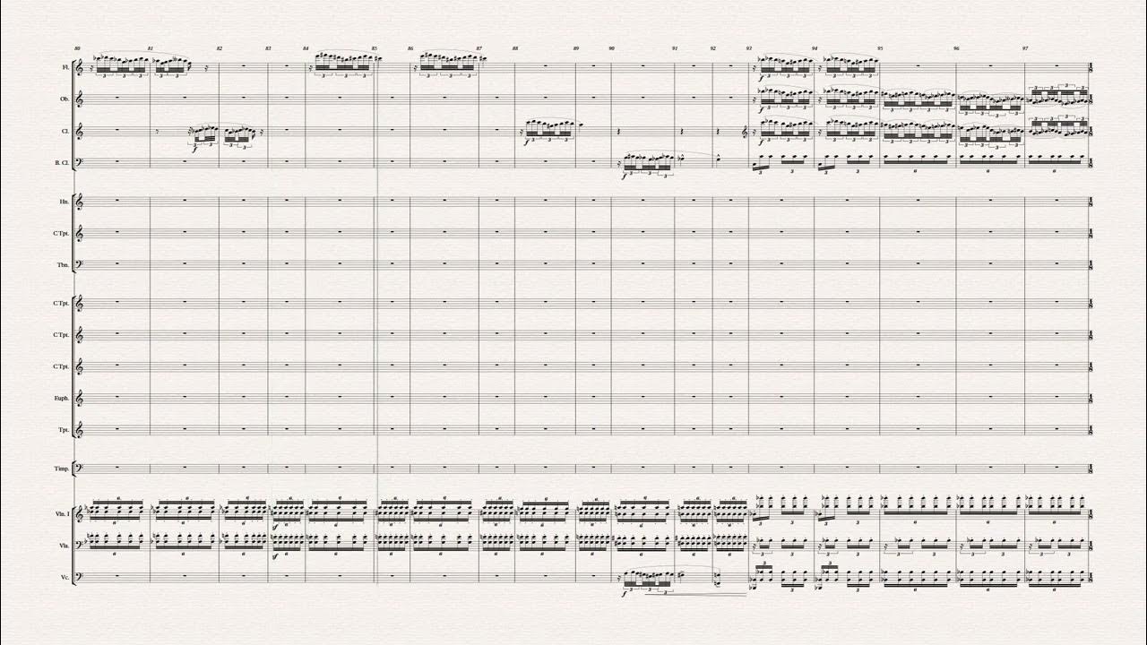 Janáček, "Sinfonietta" Movements I and V, Sibelius/Noteperformer virtual performance video score ...