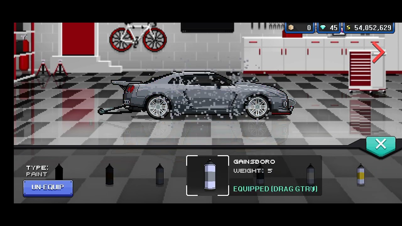 Drag Nissan GTR Nismo - pixel car racer - YouTube