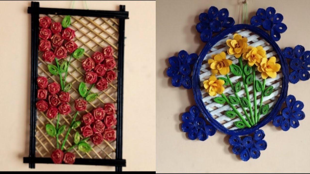 2 easy & beautiful paper craft I beautiful wall hanging craft I - YouTube
