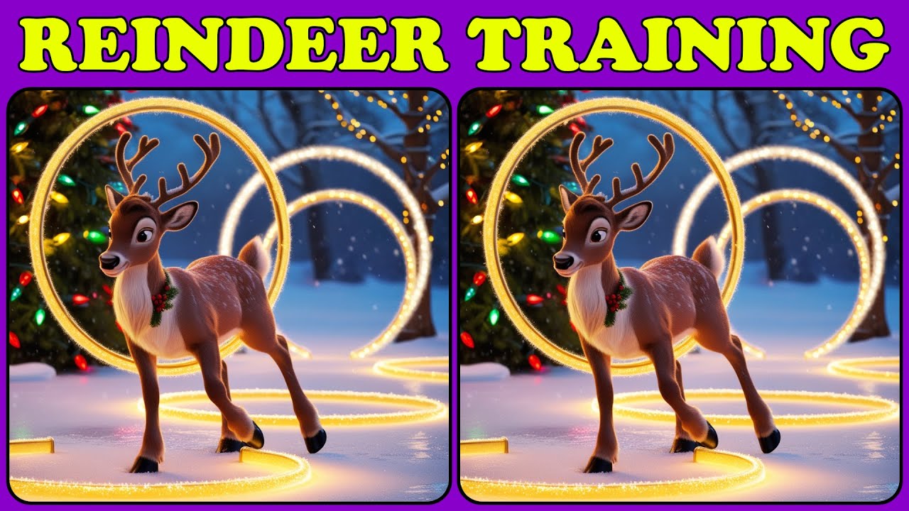 Spot the Difference: Reindeer Training [Find 3 Differences] #33 - YouTube