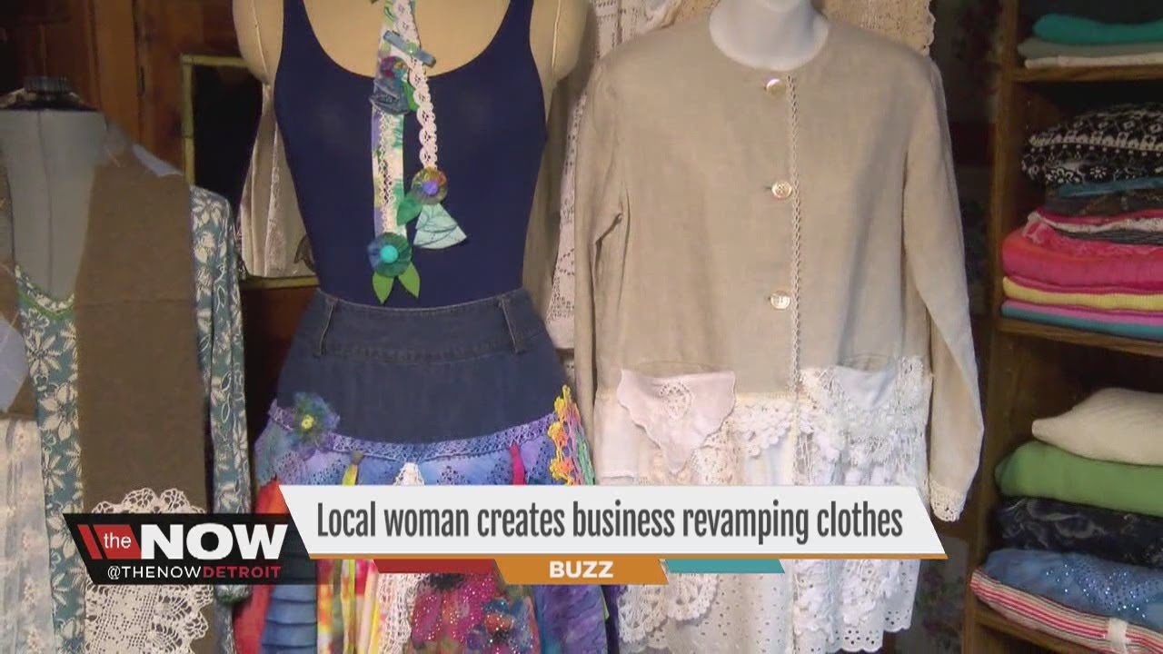 Local woman creates business revamping old clothes - YouTube