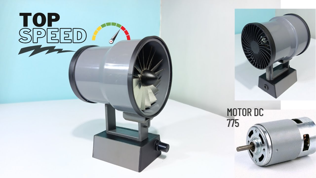 I mide it to full speed Motor 775 - DIY Portable Mini Turbine Fan - YouTube