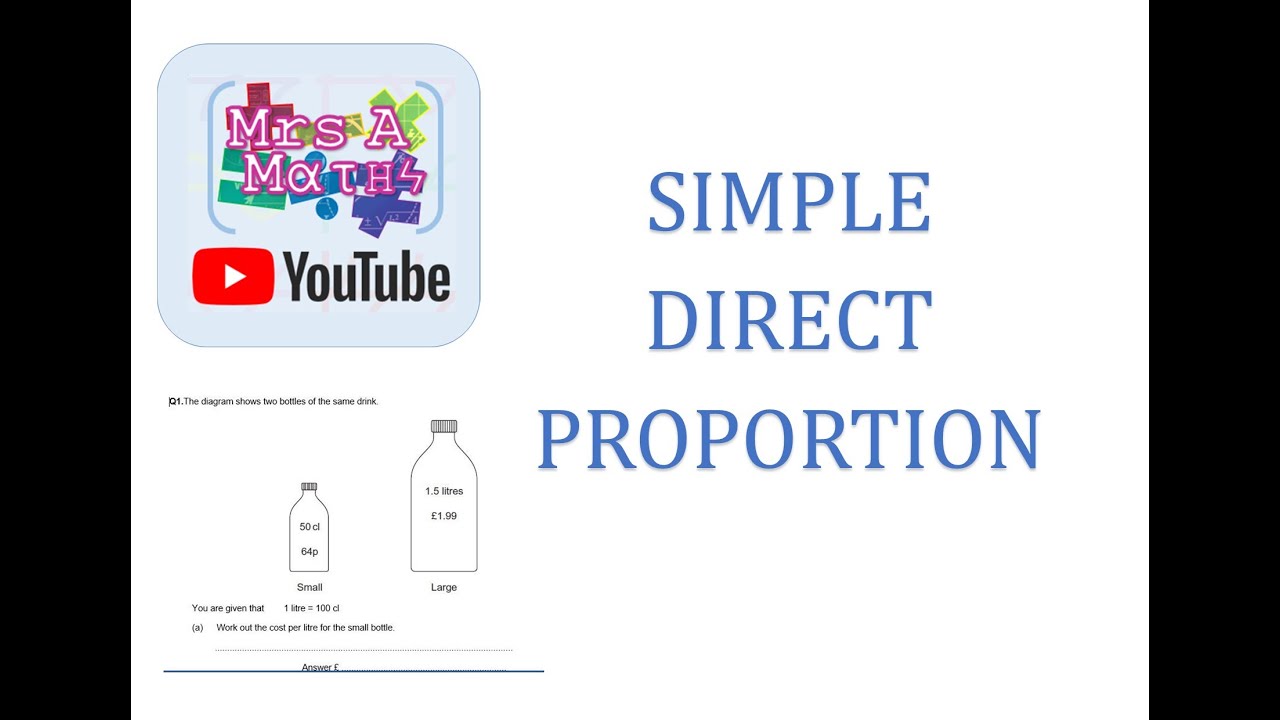 Simple Direct Proportion - YouTube