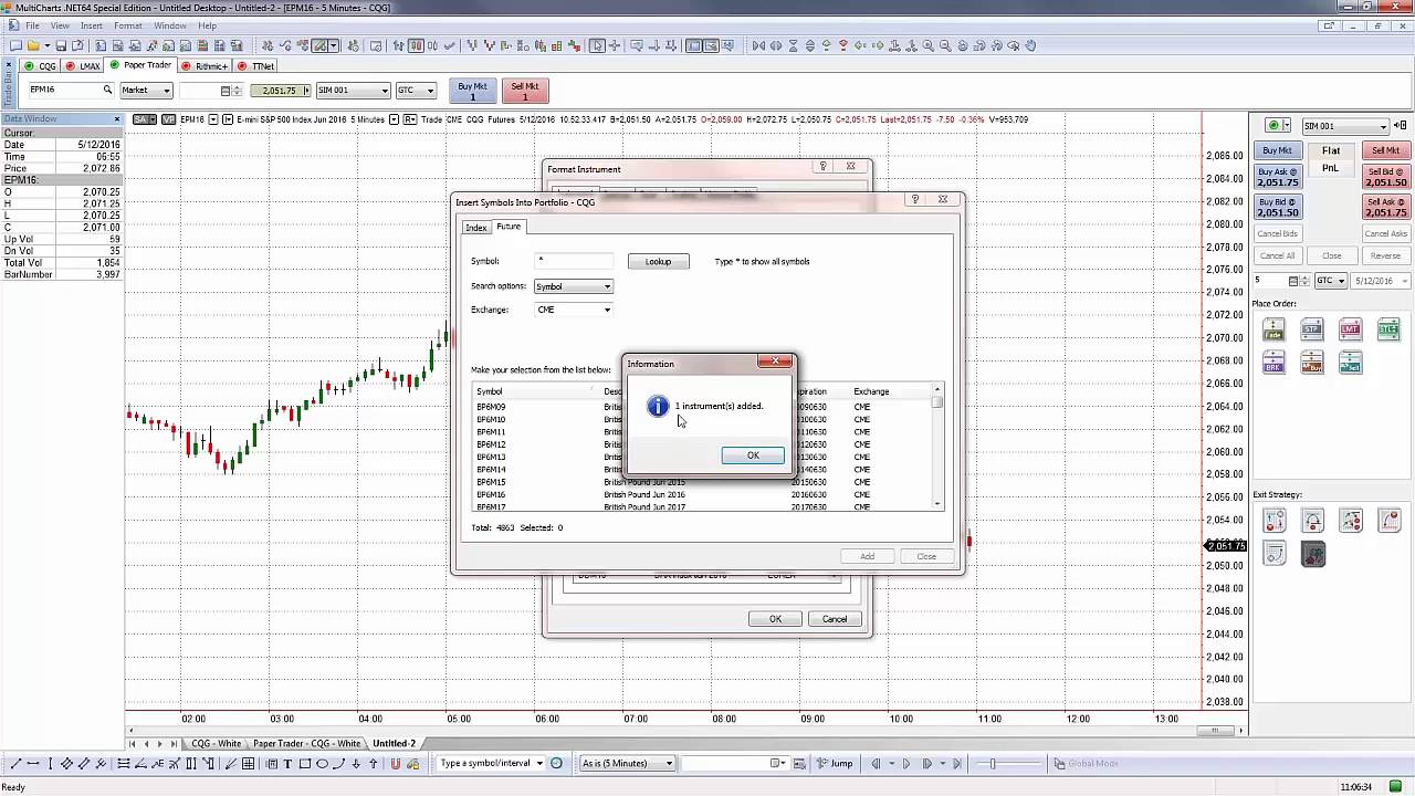MultiCharts | Aplicar Simbolos - YouTube