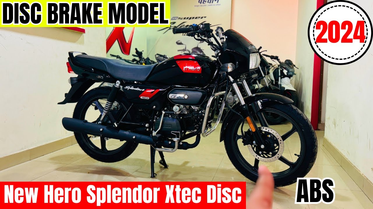 New 2024 Hero Splendor Plus Xtec Disc Brake Model😍Detailed Review ...