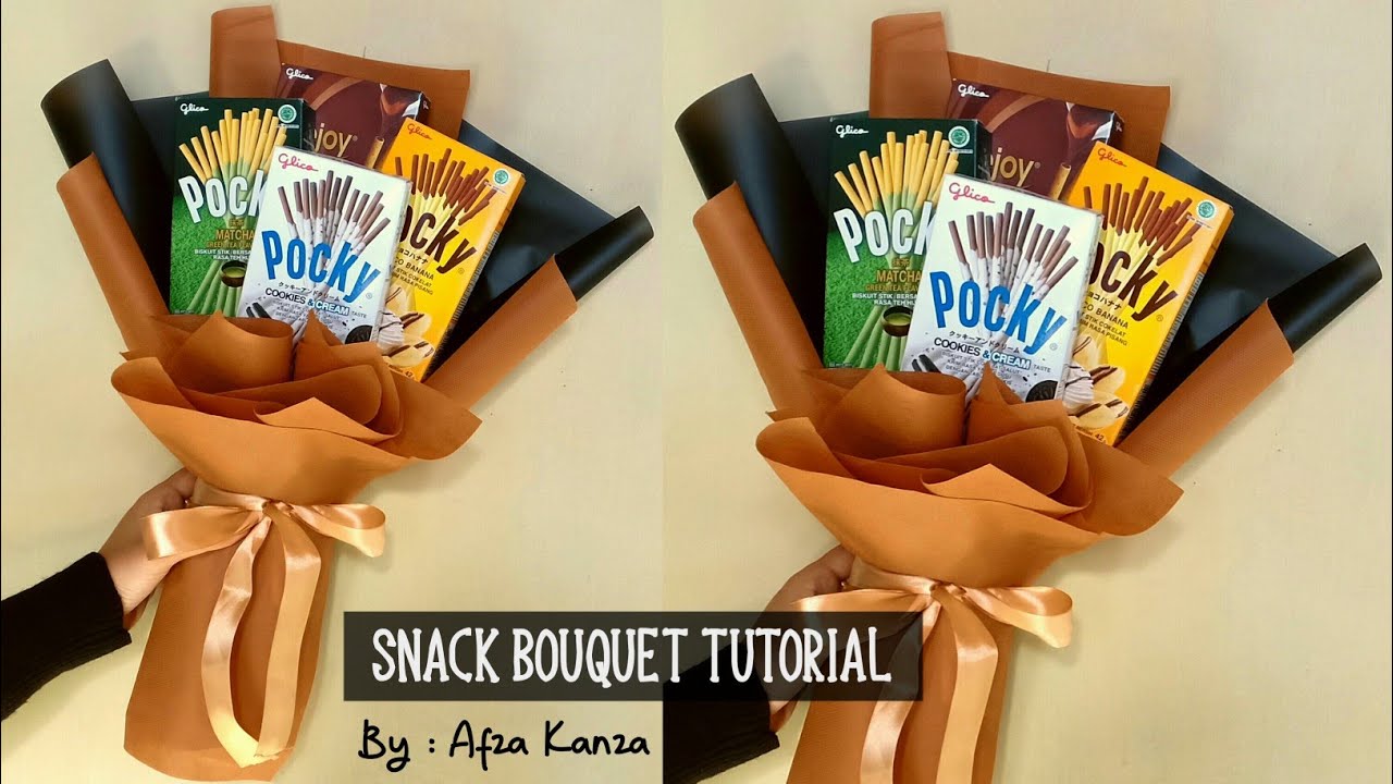 Cara Membuat Buket Snack | How To Wrapping Snack Bouquet - YouTube