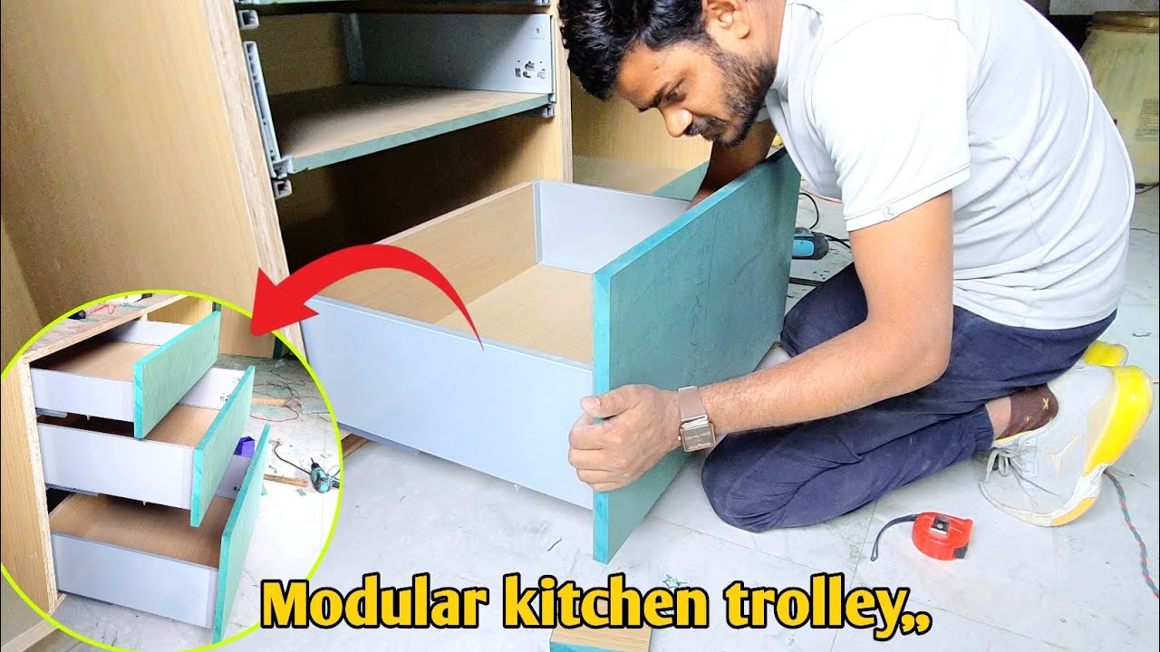 How to make modular kitchen trolley || full proces || tandem kitchen ...