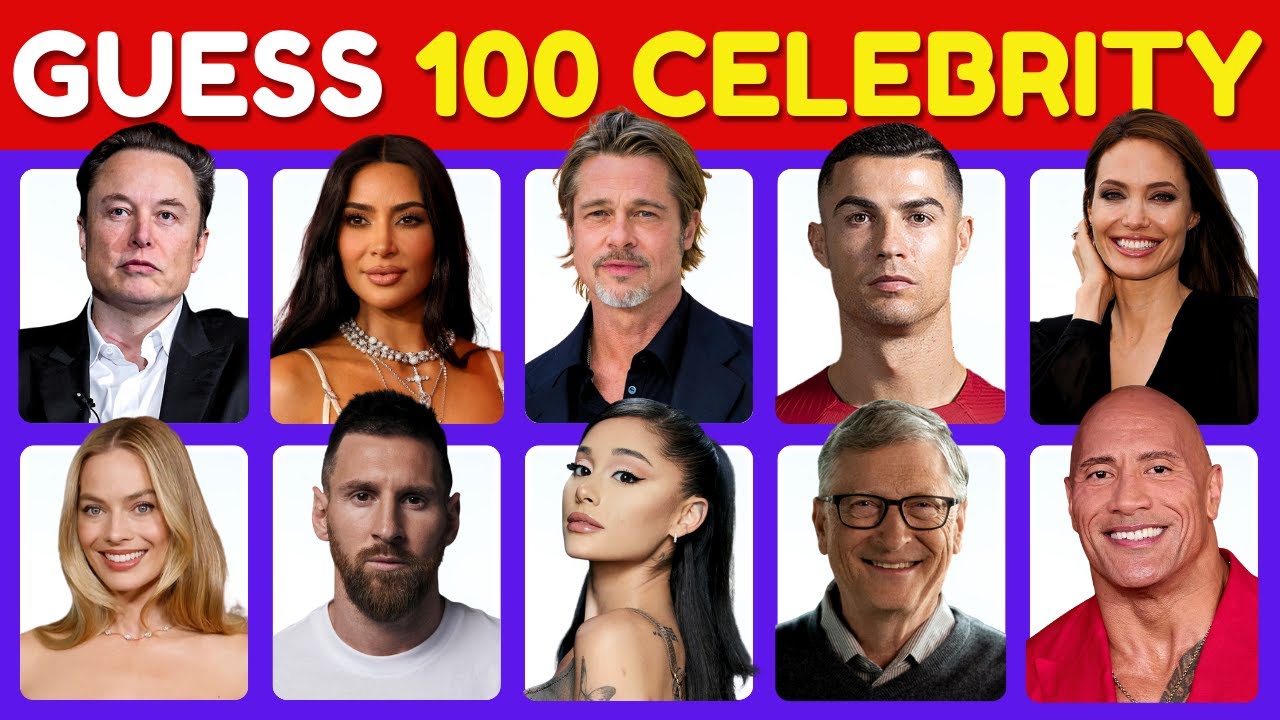 Guess the Celebrity in 3 Seconds | 100 Most Famous People in 2024 - YouTube