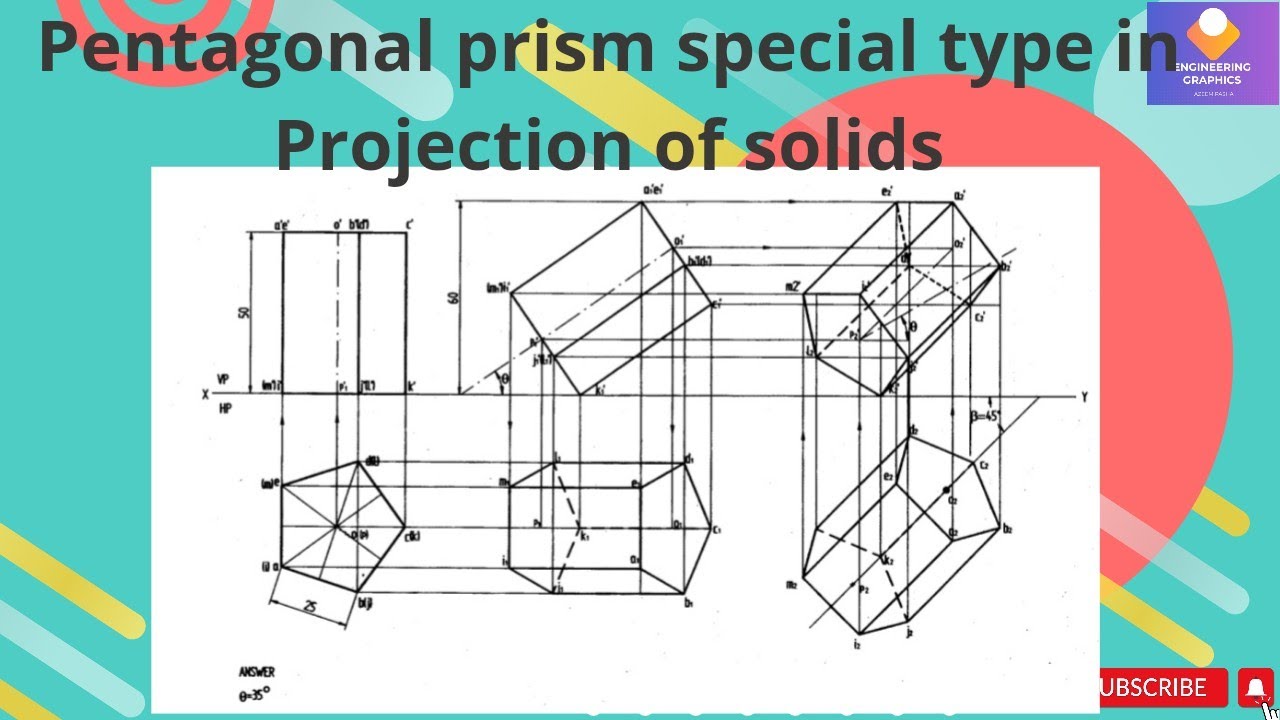 Pentagonal prism with special type in Projection of Solids in sketch ...