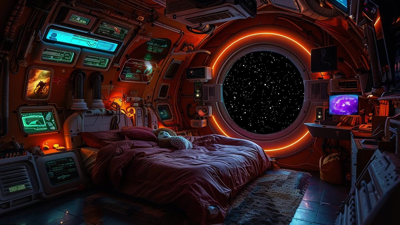 Venture into Deep Green Space | Brown Noise with Deep Bass | Galactic ...