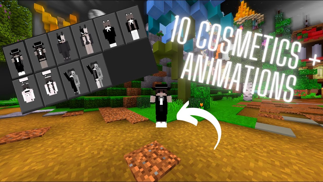 10 cosmetics with 7+ Animations! Works on hive! - YouTube
