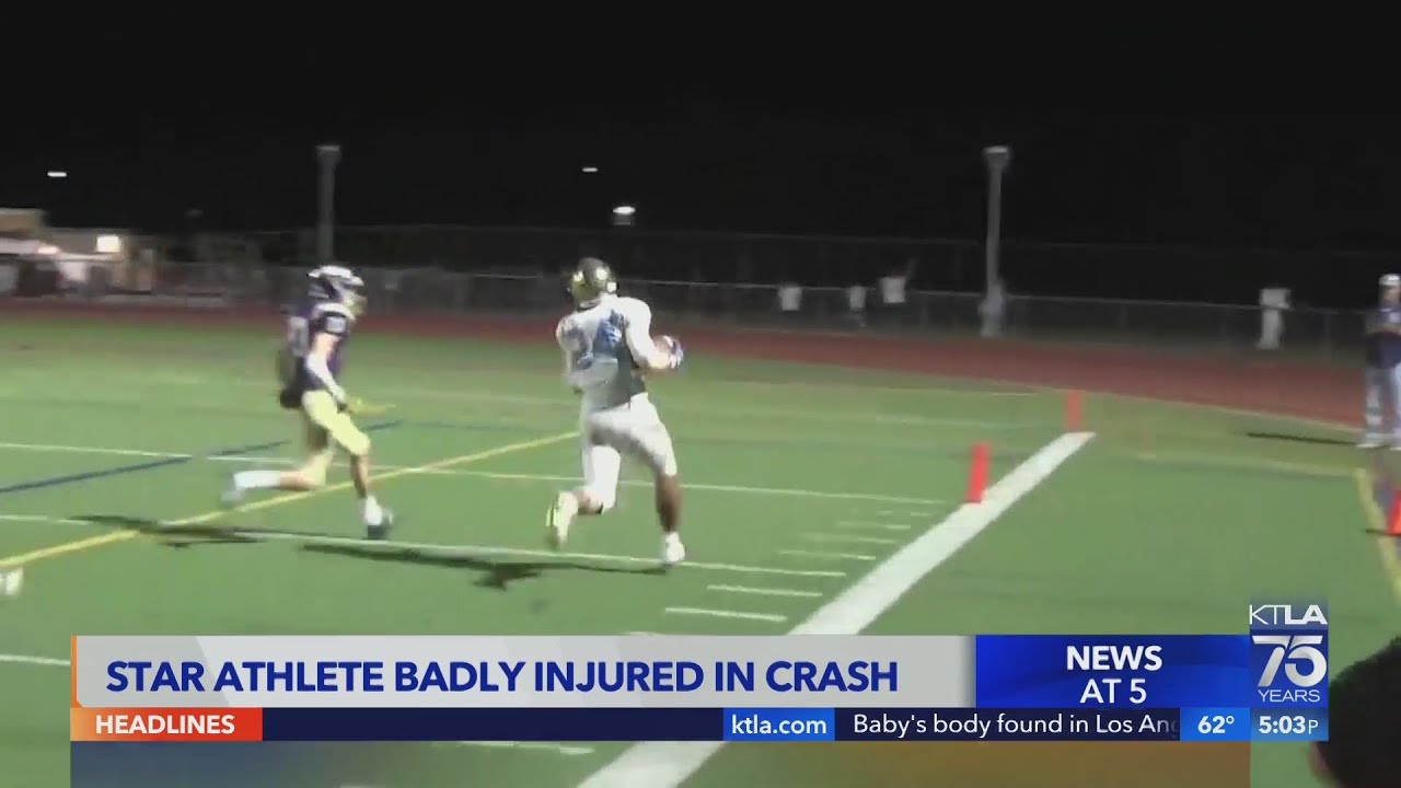 Star athlete badly injured in crash - YouTube