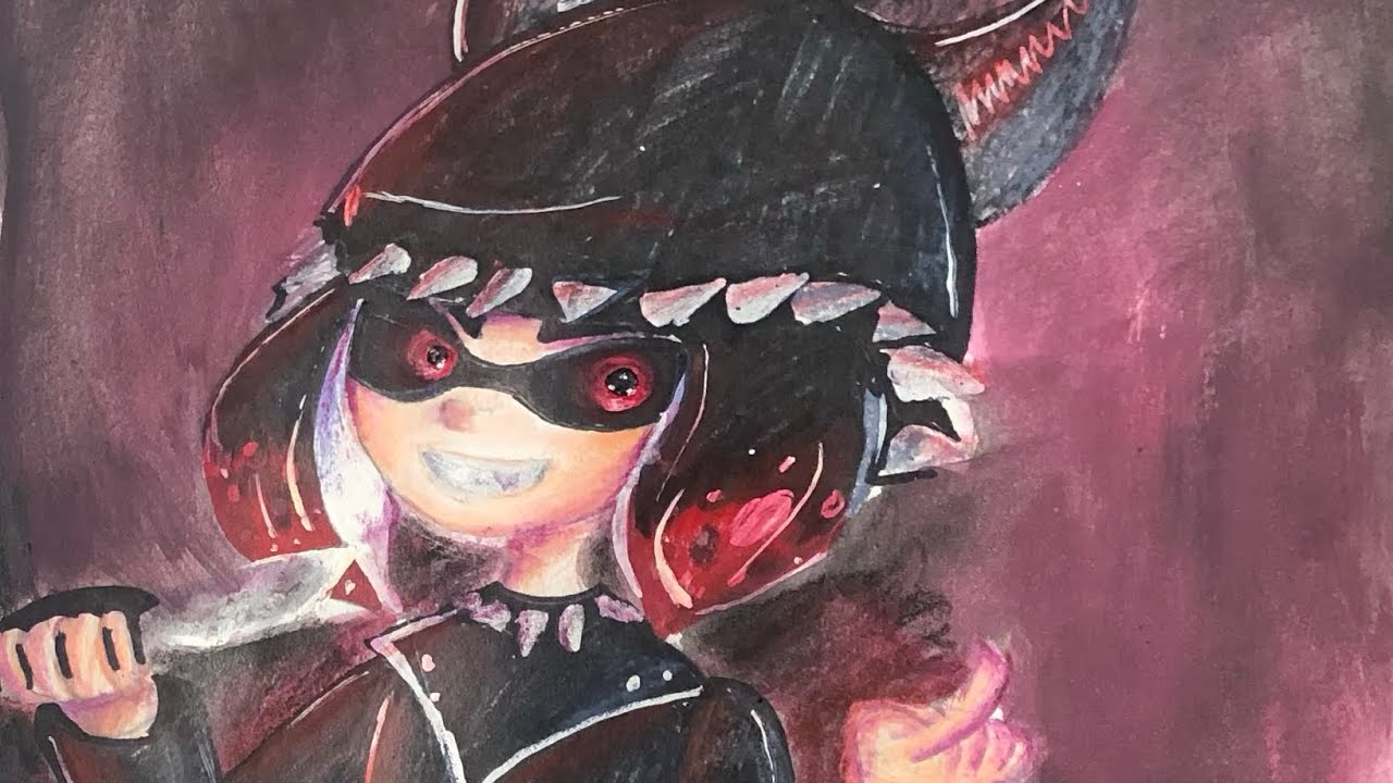 Drawing Goth Inkling (Splatoon 2 oc) - YouTube
