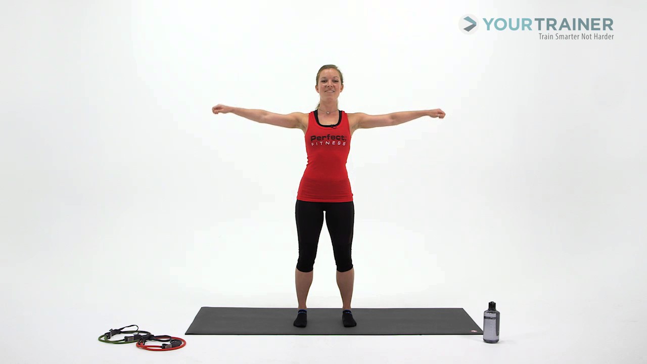 Perfect Resistance Band Workout - Lat Raises - Day 2 Workout 1 - YouTube