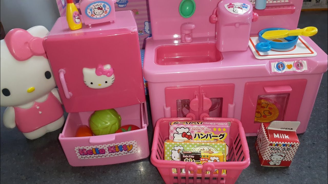 Hello Kitty Refrigerator & Kitchen Set|asmr - YouTube