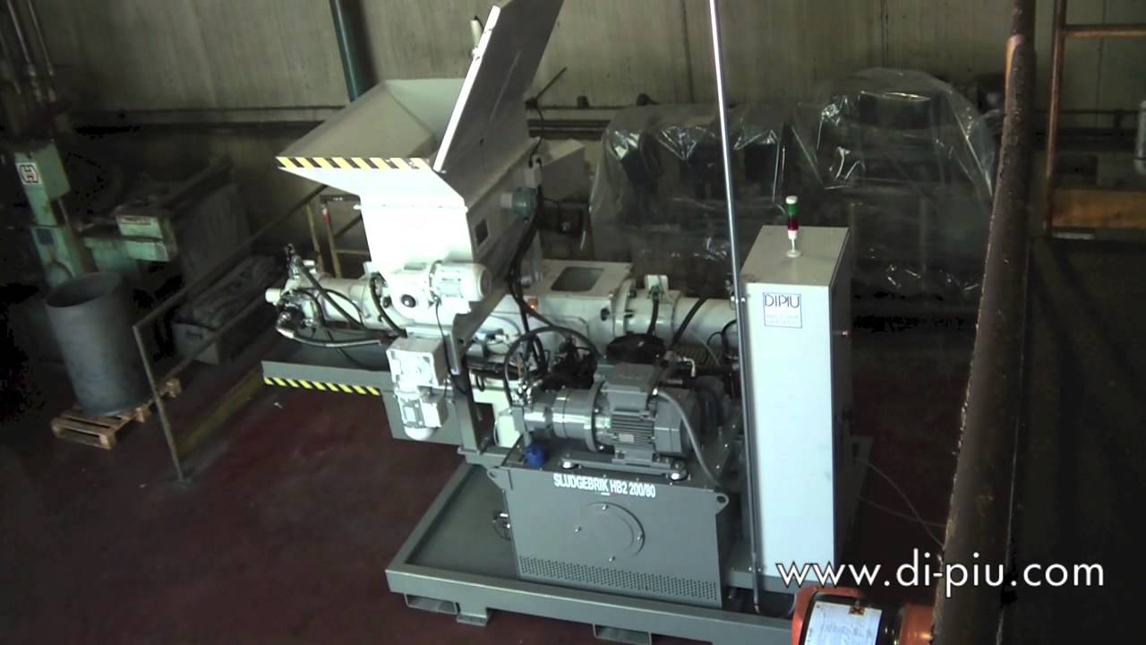 Di Più hydraulic briquetting press SLUDGEBRIK HB 2 200/80 grinding ...