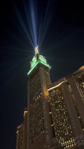 Clock Tower lighting Mecca - YouTube