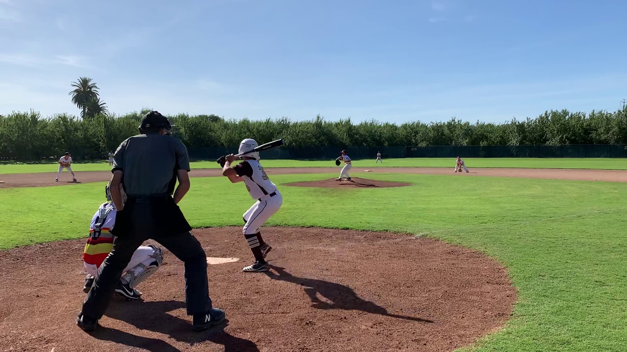 Base hit to left field - YouTube