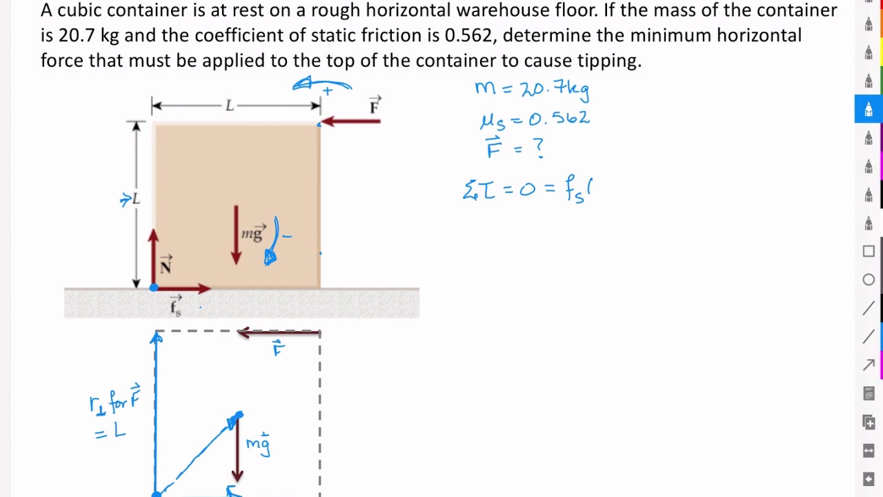 Equilibrium Example - Tipping Box - YouTube