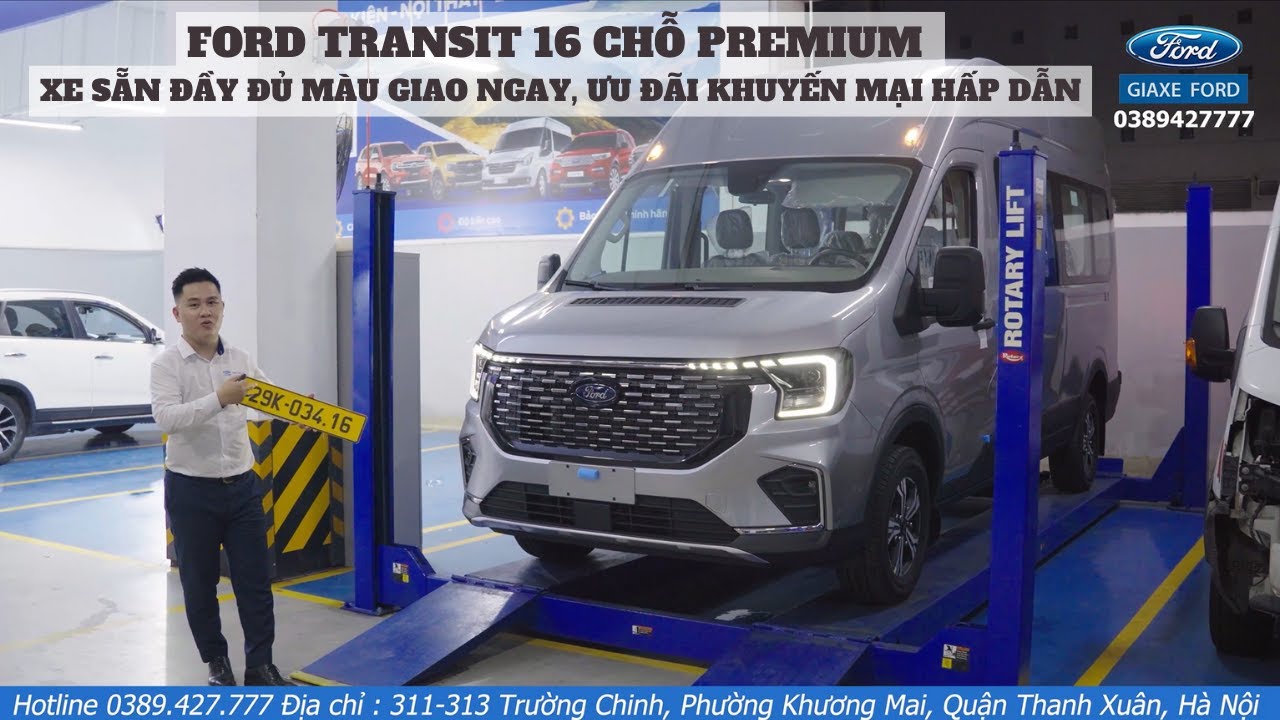 Ford Transit 16 chỗ Premium | Sẵn đầy đủ màu xe giao ngay, Ưu đãi ...