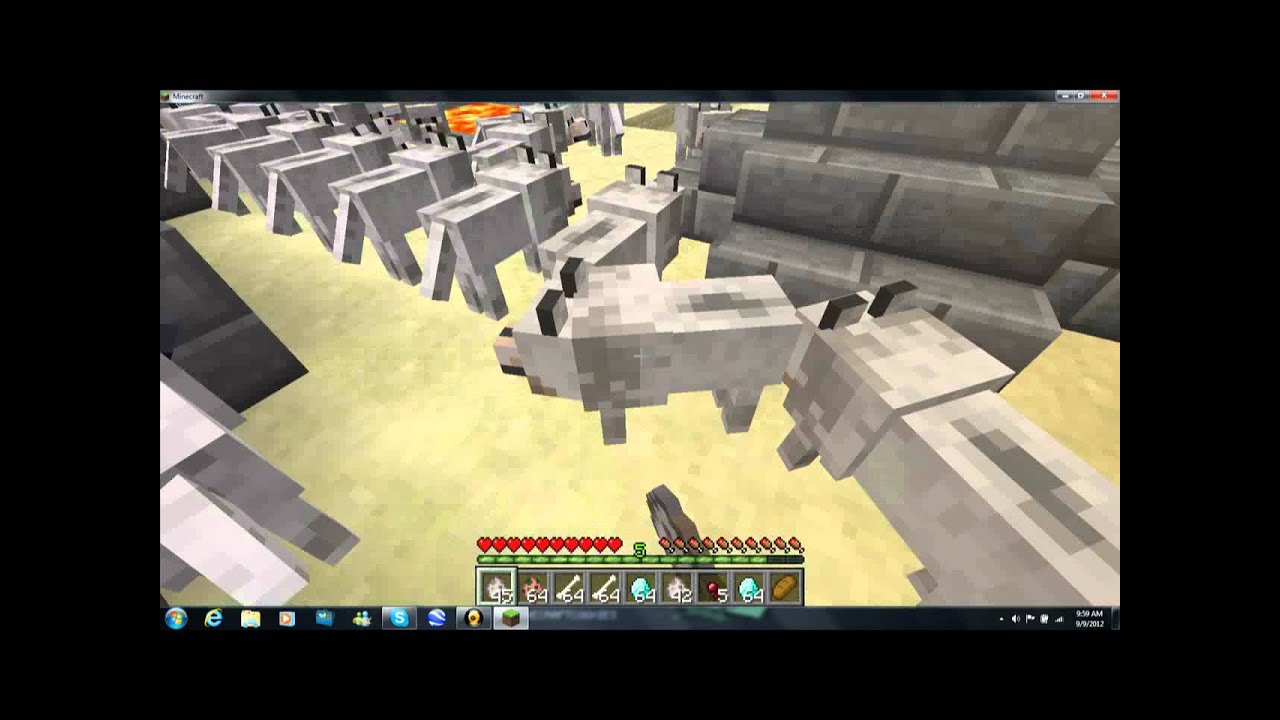 minecraft dog vs zombie pigmen - YouTube
