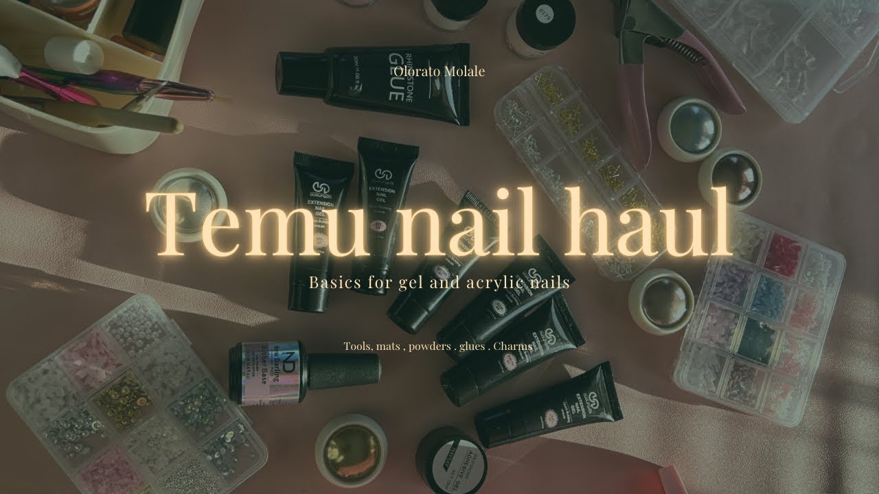 Temu nail haul. Basic nail equipment, tools and charms - YouTube