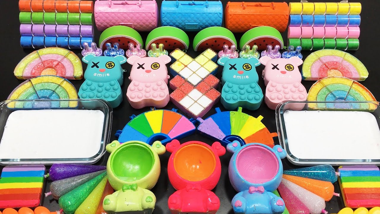 Mixing random into GLOSSY slime🌻🌻🌻Satisfying LaLa Slime - YouTube