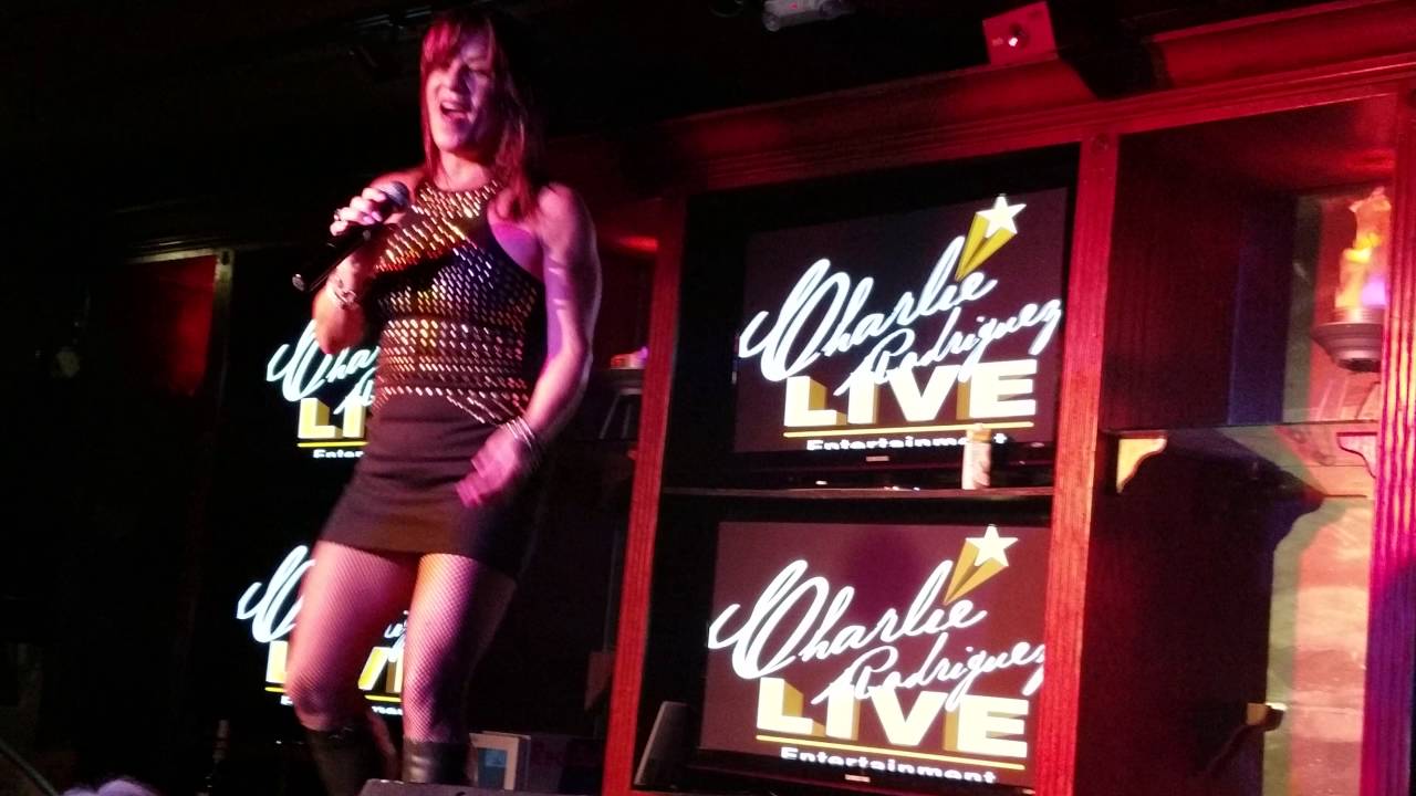 Expose lead singer Gioia at Saturday night 80s Dance Party with Charlie ...