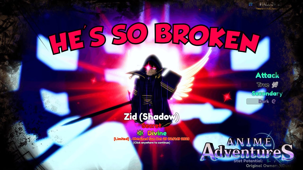 DIVINE CID IS BUSTED IN ANIME ADVENTURES!! - YouTube