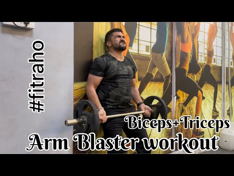 Arm Blaster workout with abs || Biceps 4 exercises || Triceps 4 ...