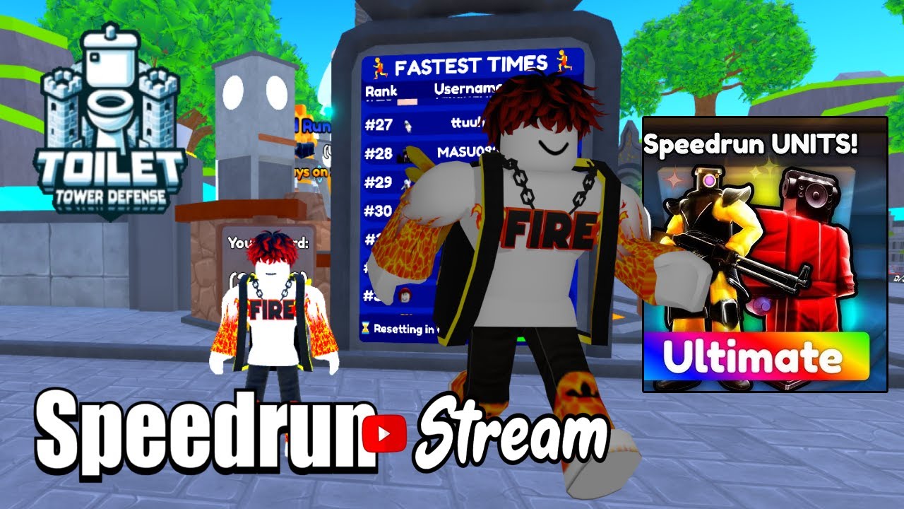 [🔴SPEEDRUN STREAM with Viewers | Come Join! | Roblox | Toilet Tower ...