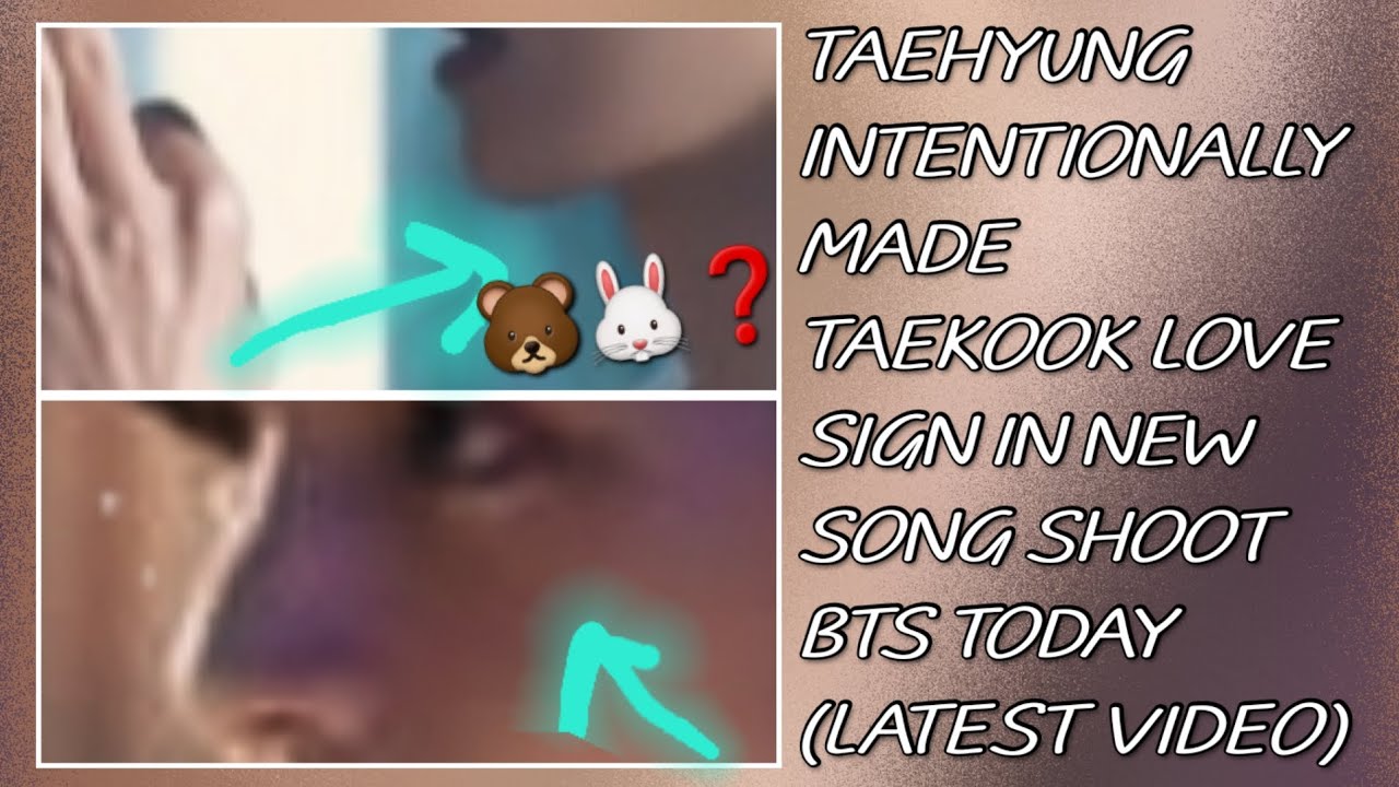 OMG!😱💋Taehyung Intentionally Made Taekook Love Sign In New Song Shoot ...