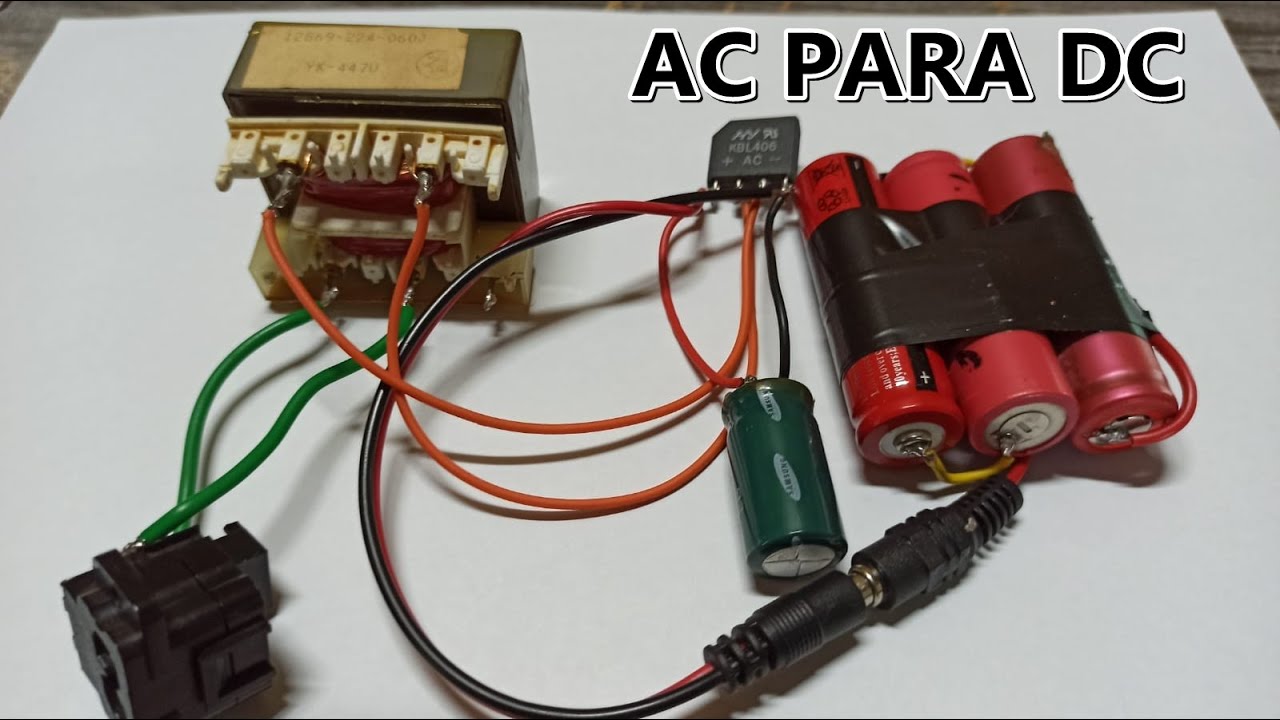 AC para DC Usando Diodo Bridge e Capacitor - Ponte Retificadora - YouTube