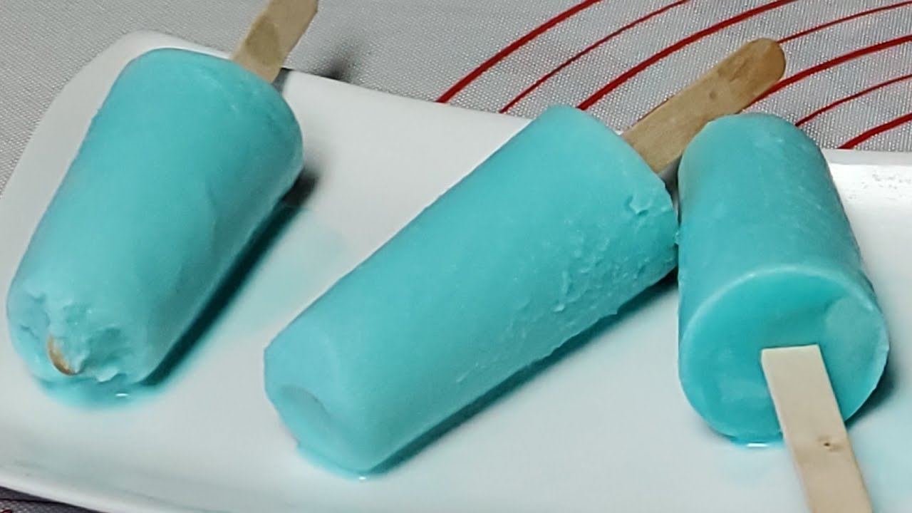 Paletas de Chicle Azul faciles - YouTube