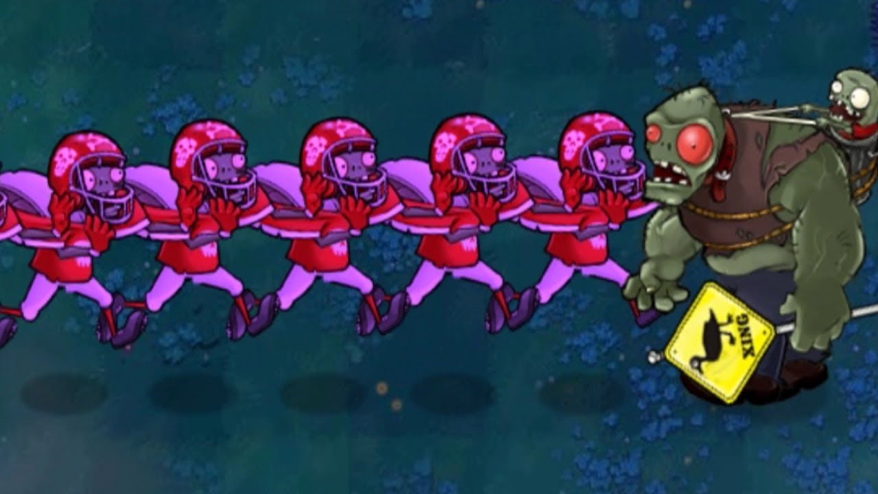 7 Football Zombies vs 1 Giga Gargantuar FIGHT // Plants vs Zombies ...
