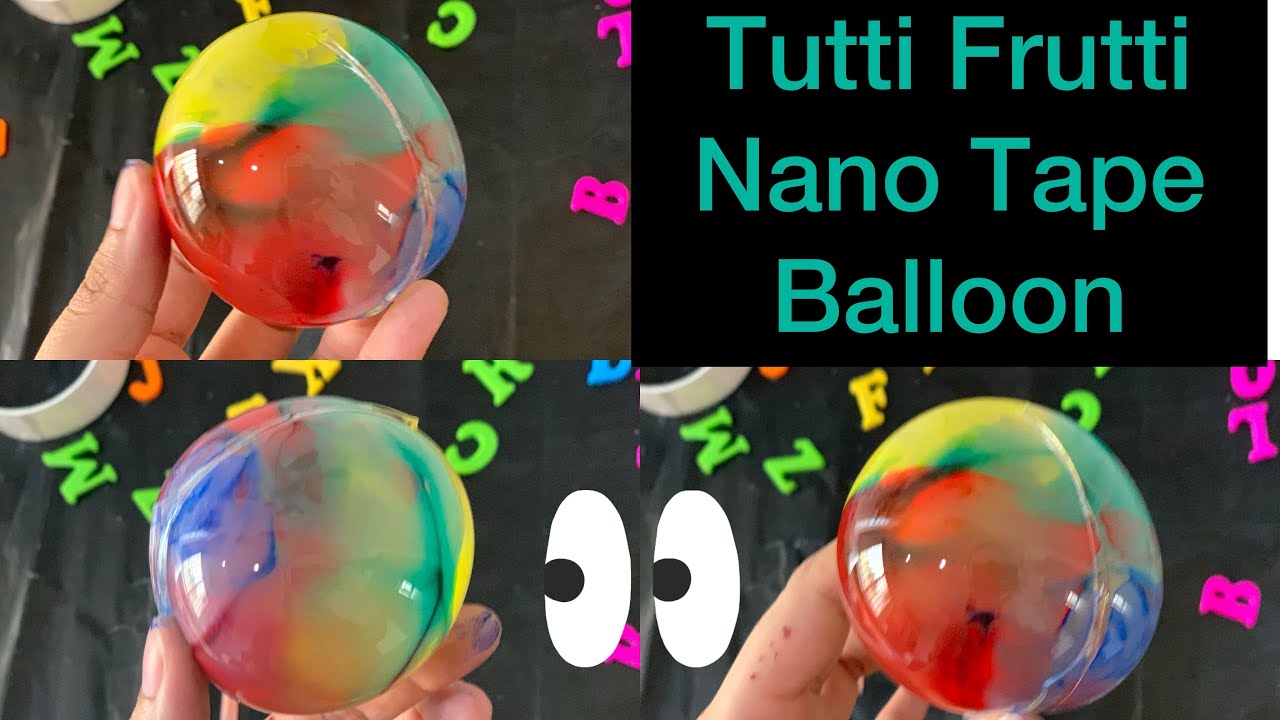 Diy Nano Tape bubble Balloon | Dyed/Rainbow Nano Tape Balloon | Nano ...