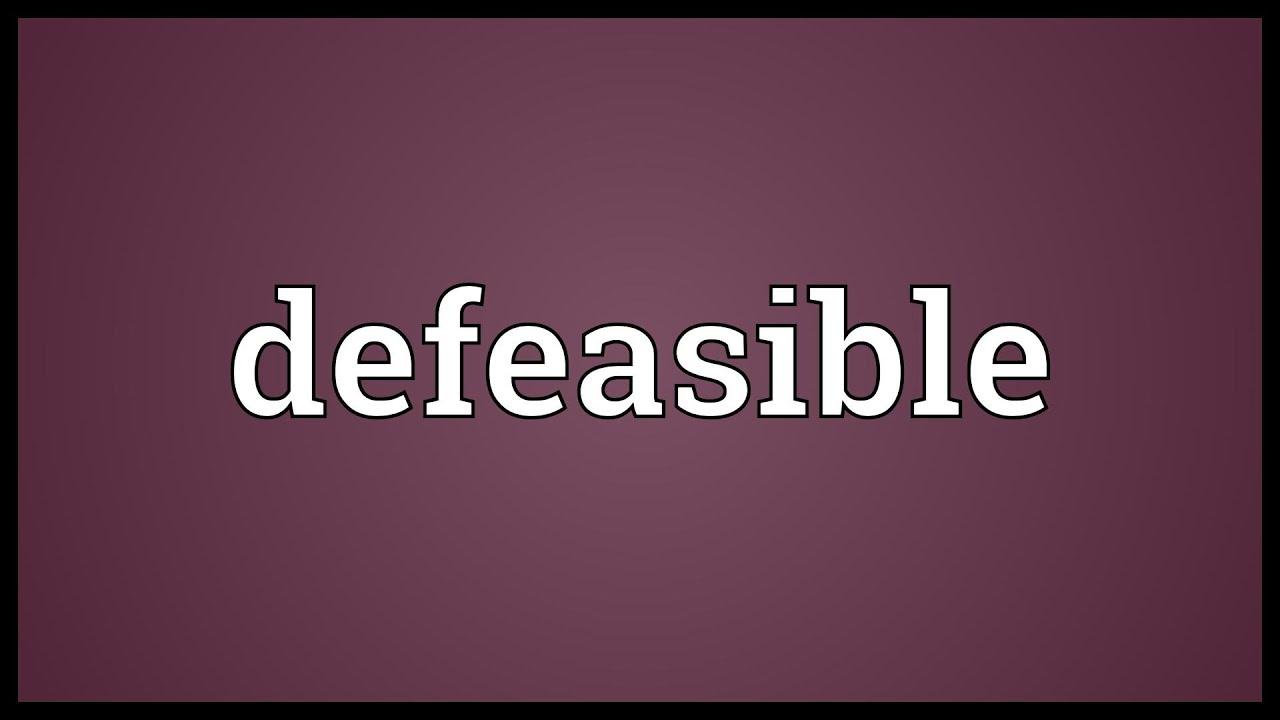 Defeasible Meaning - YouTube
