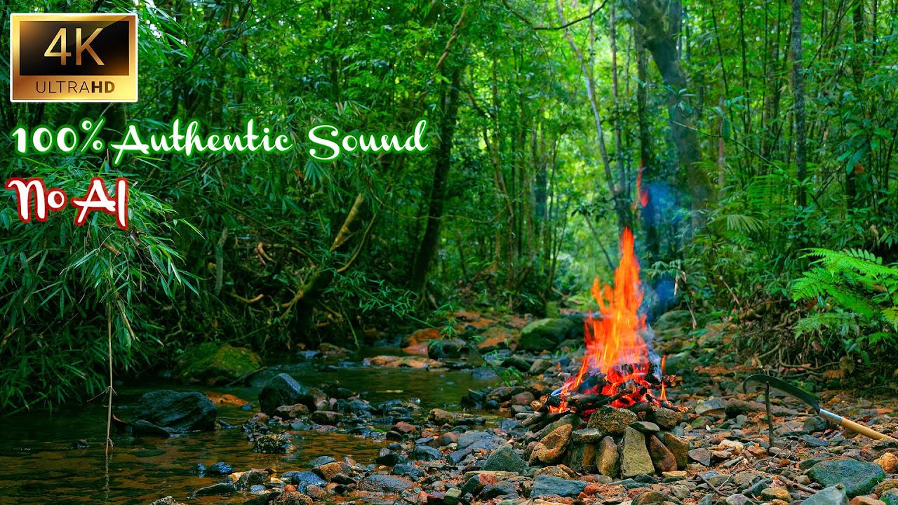 Fire Beside the Jungle Stream – Relaxing Nature Sounds for Deep Sleep ...