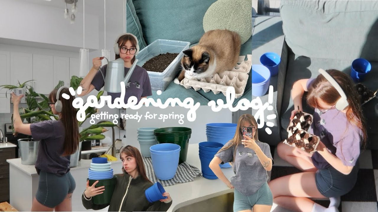 gardening vlog!! 🪴🫛getting ready for spring :) - YouTube