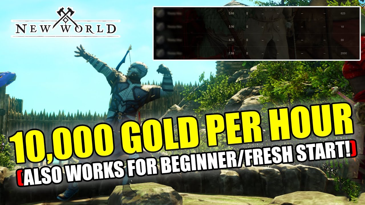 10k Gold an Hour in New World (Beginner/Fresh Start Method!) - YouTube