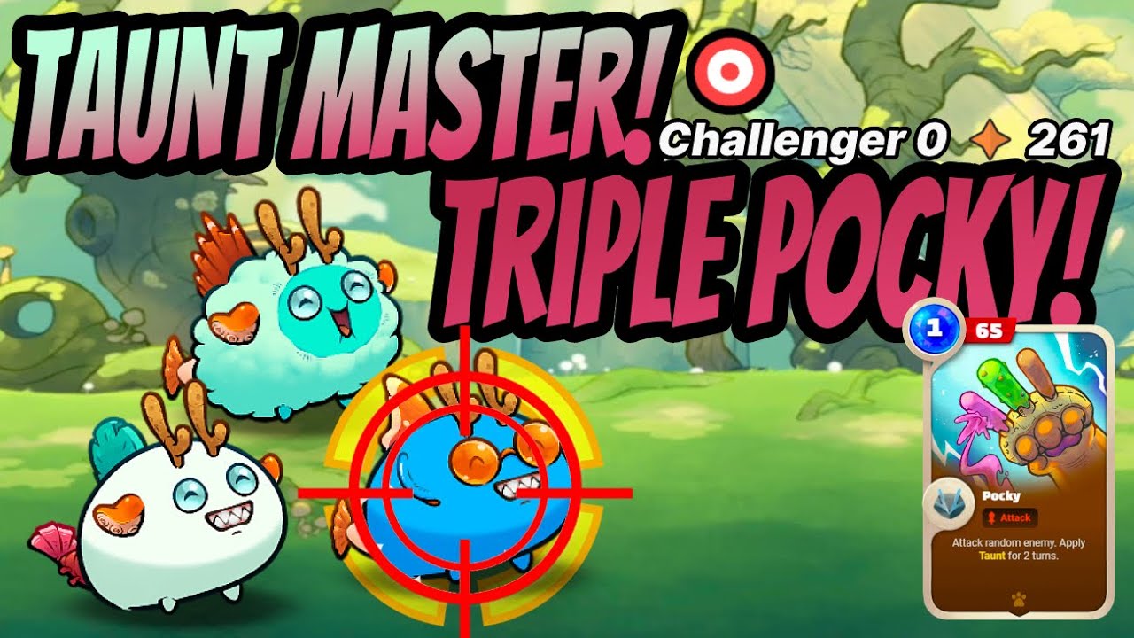 TRIPLE POCKY TAUNT MASTER | Triple Aqua Axie Origin Gameplay ...