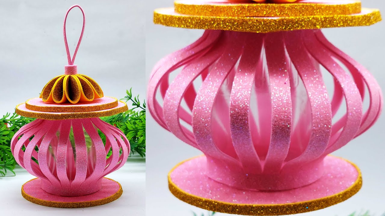 Paper Lamp Making for school project | Paper Lantern Tutorial Very Easy | DIY Christmas Decor ...