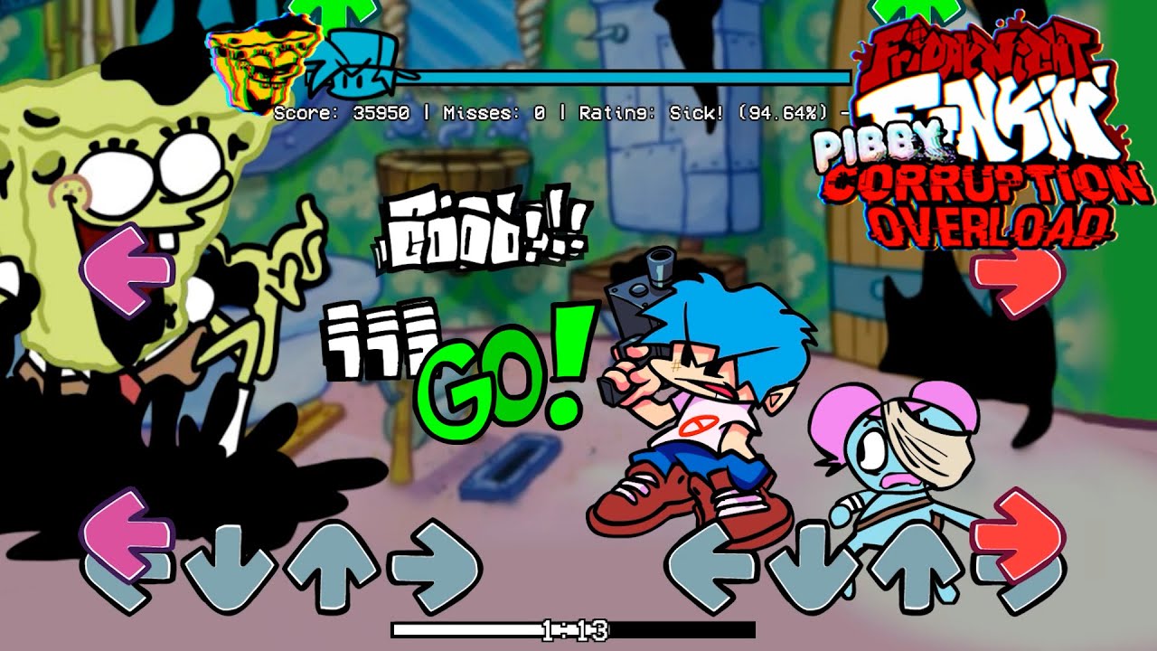 Friday Night Funkin' Battle In Bikini Bottom: VS Corrupted Spongebob ...