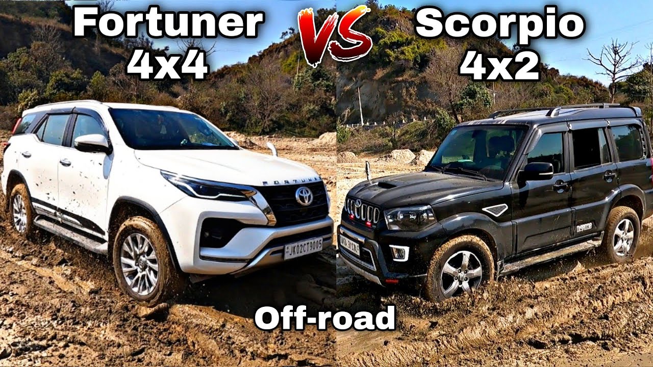 Toyota Fortuner vs Mahindra Scorpio | Offroad Battle 2022 - YouTube
