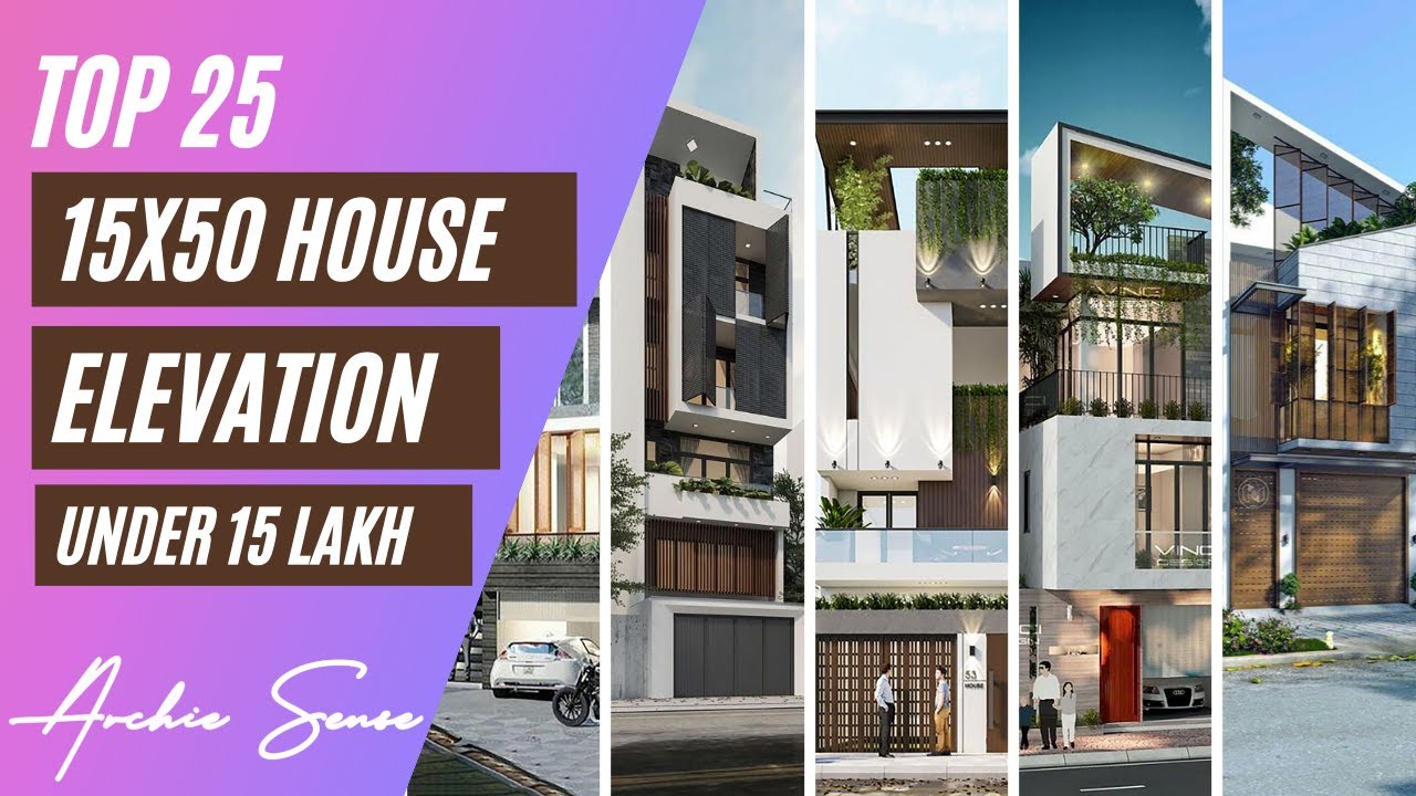 15X50 House Elevation design || Small house elevation - YouTube