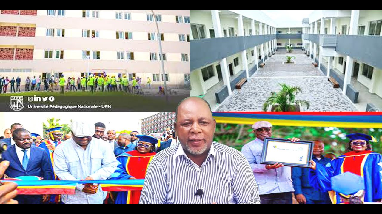 INAUGURATION NOUVEAUX BATIMENTS UPN FELIX TSHISEKEDI FATSHI BETON - YouTube