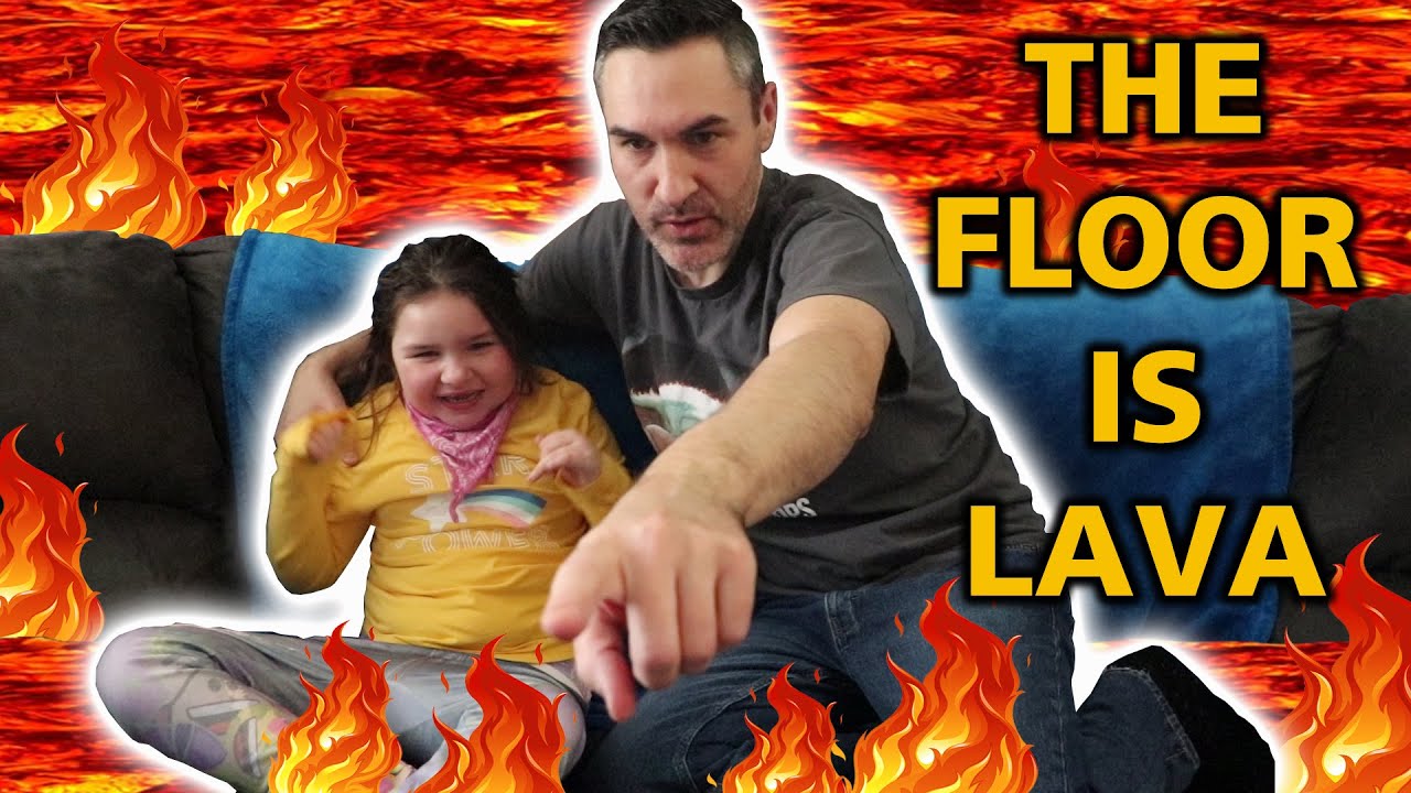 THE FLOOR IS LAVA! HELP!!! LIVING ROOM IS ON FIRE! - YouTube
